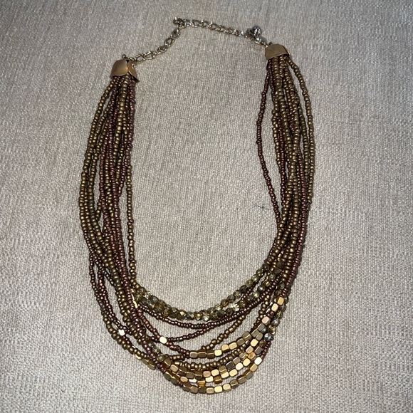 Jewelry | Multilayer Gold Beaded Necklace | Poshmark